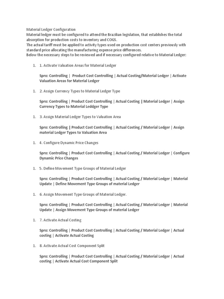 ML Configuration | PDF | Debits And Credits | Cost Accounting