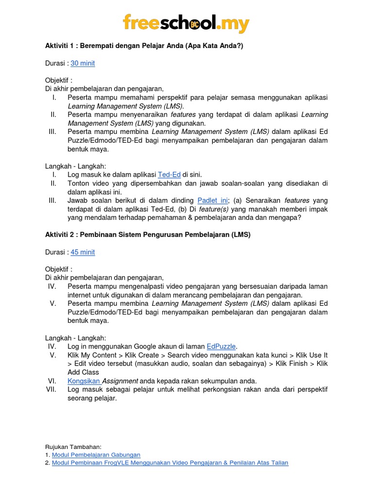 Pelatihan LMS & eRPH untuk Guru | PDF