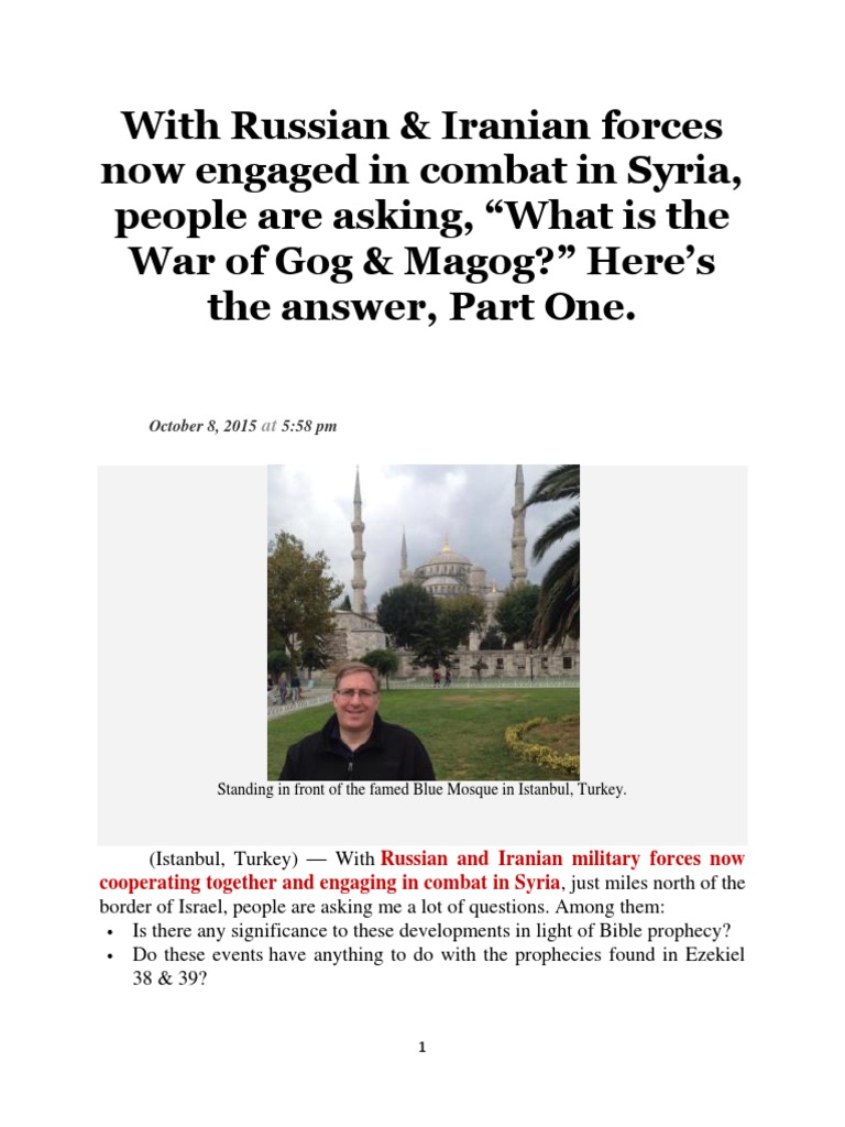 The War of Gog and Magog - Part 1 | PDF | Prophecy | Ezekiel