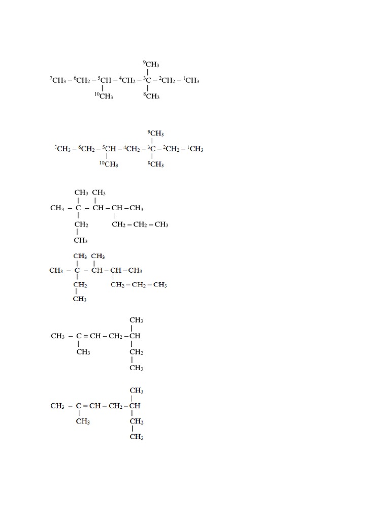 Hydrocarbon Chain Structures | PDF