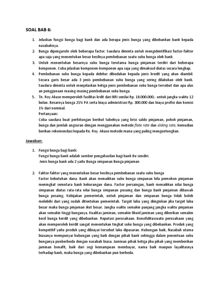 Bab 6 & 7 Soal Diskusi | PDF