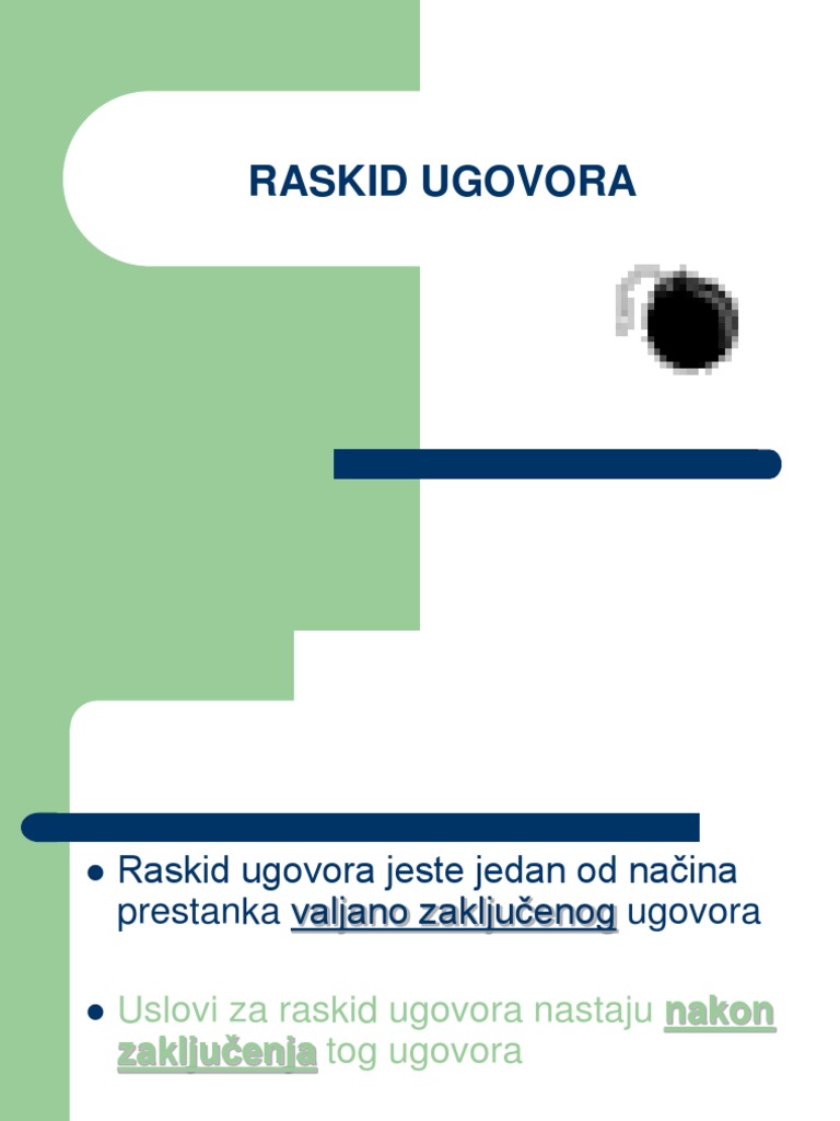 Raskid Ugovora | PDF