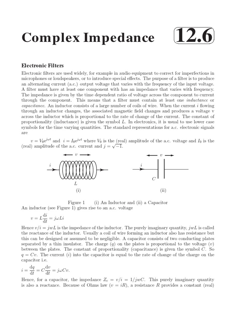 12 6 CMPLX Impedance PDF | PDF | Electrical Impedance | Inductor