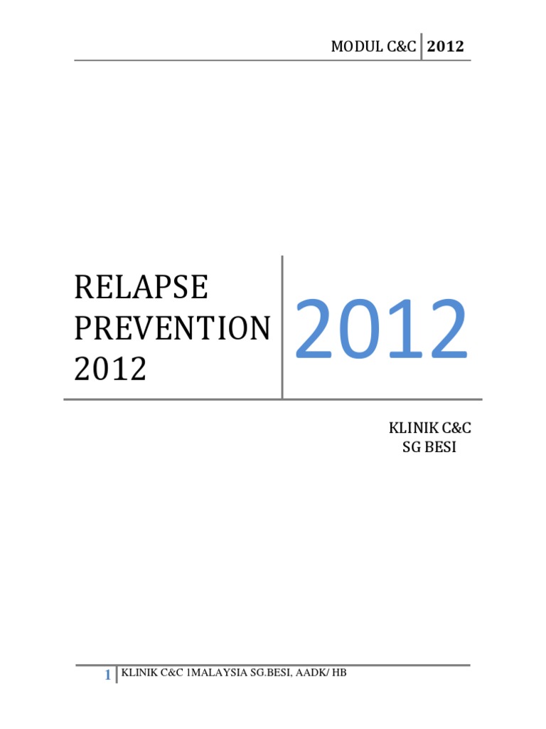MODUL Relapse Prevention | PDF