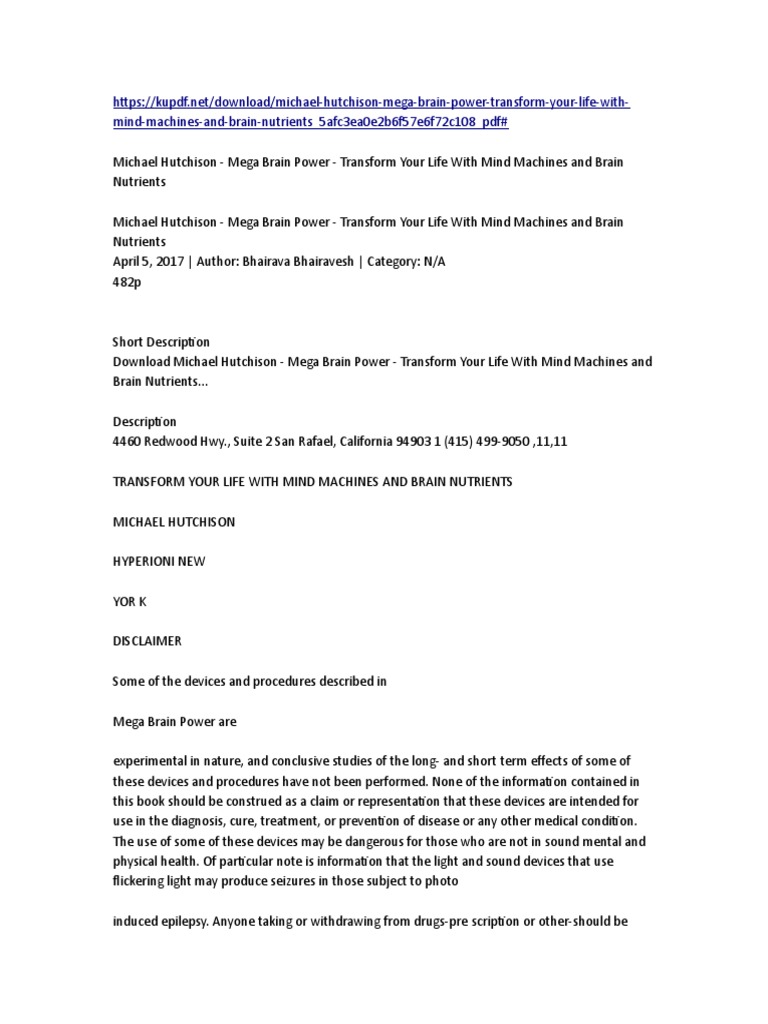 Mega Brain Power ! | PDF | Electroencephalography | Mind