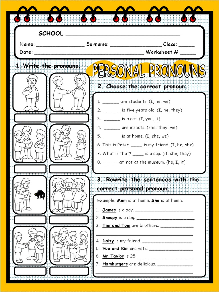 Pronoun Worksheet 6th Grade