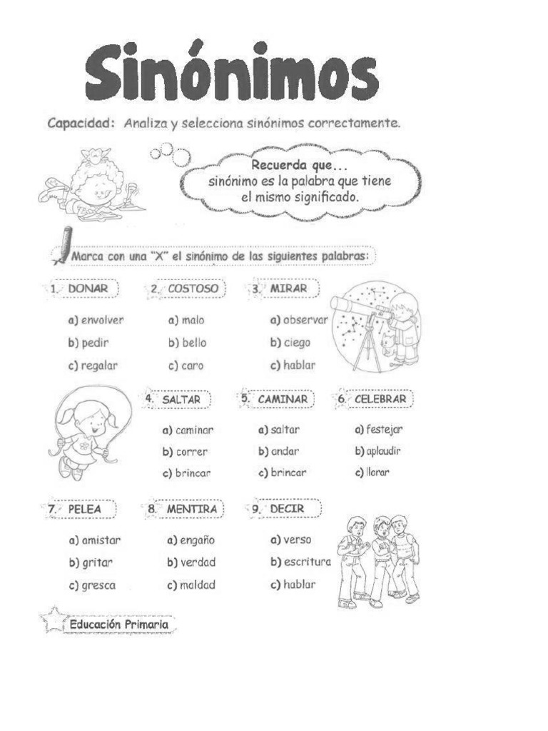Sinonimos y Antonimos | PDF