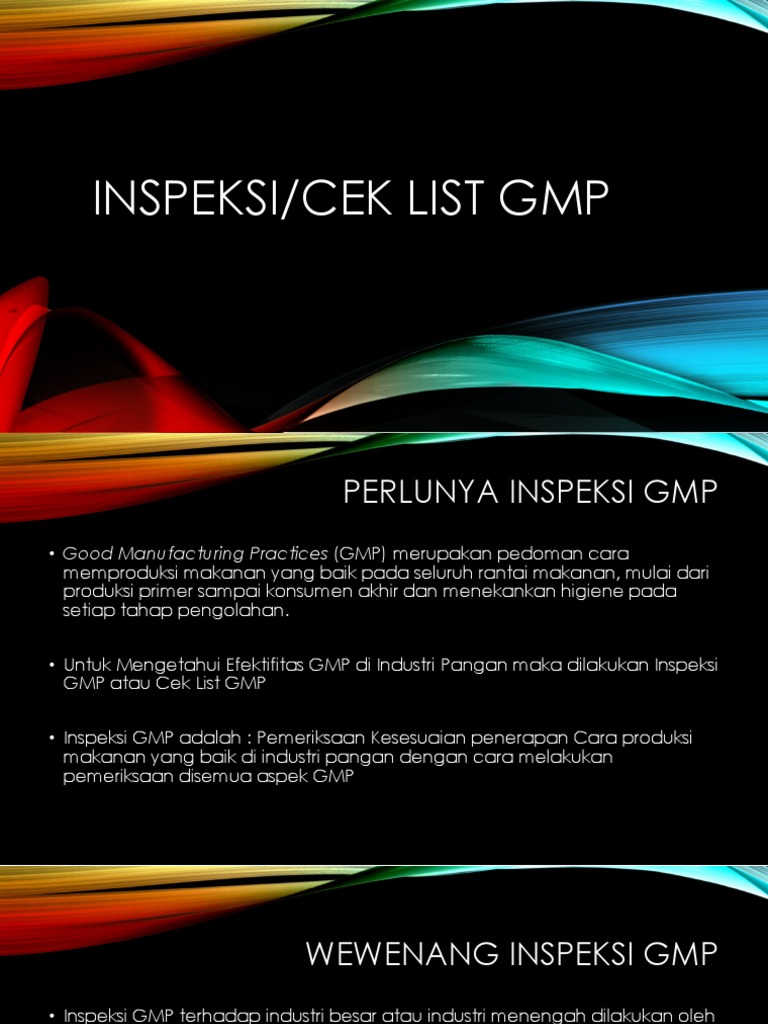 Materi 4 Ceklist GMP | PDF