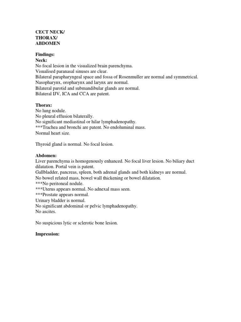 Example CT Report | PDF