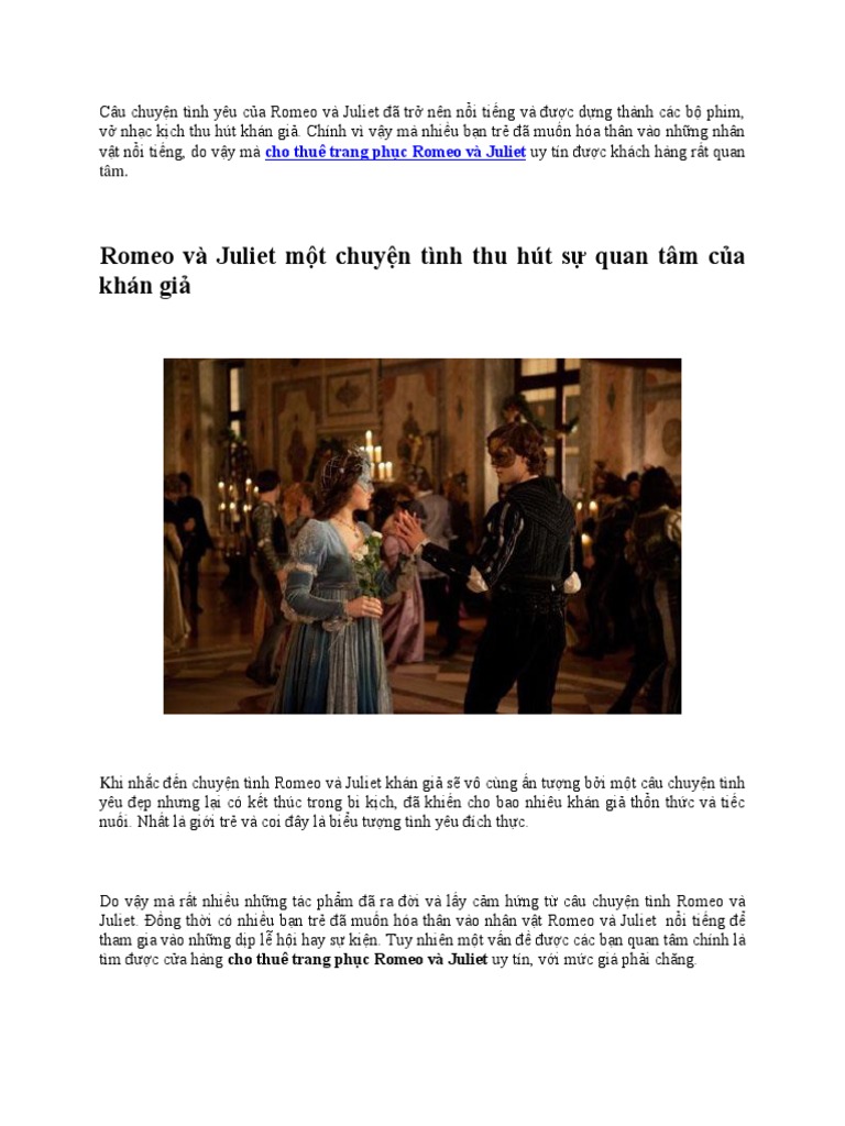 Cho Thuê Trang PH C Romeo Và Juliet | PDF