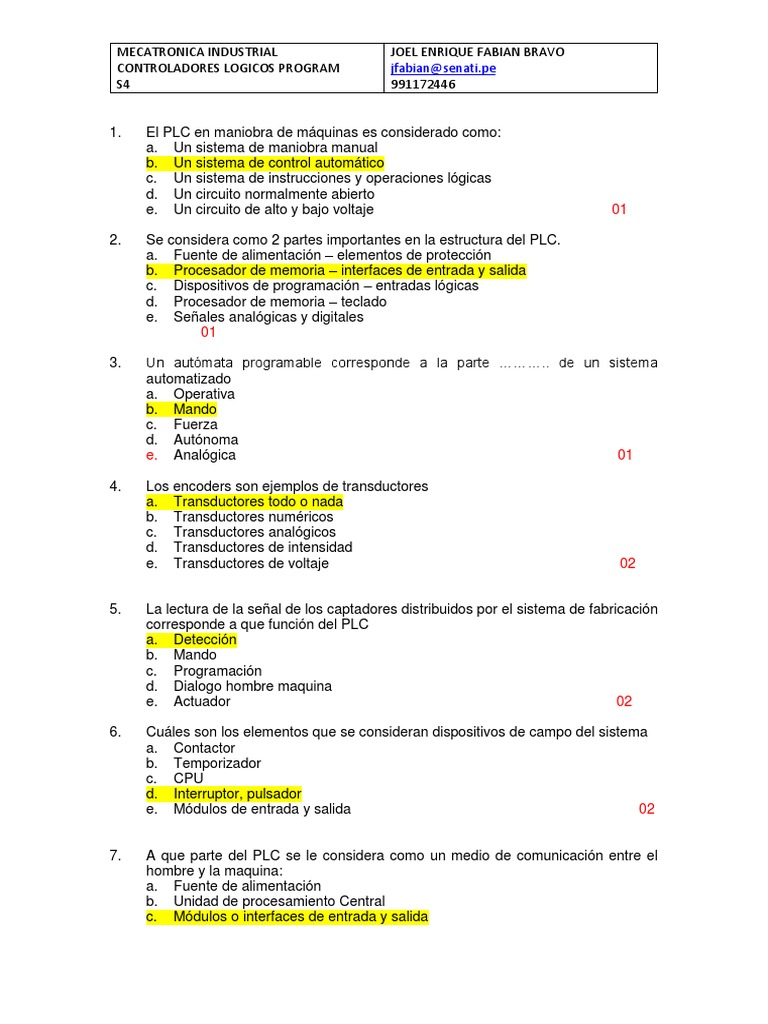 Fundamentos de Controladores Lógicos PLC | PDF | Controlador lógico ...