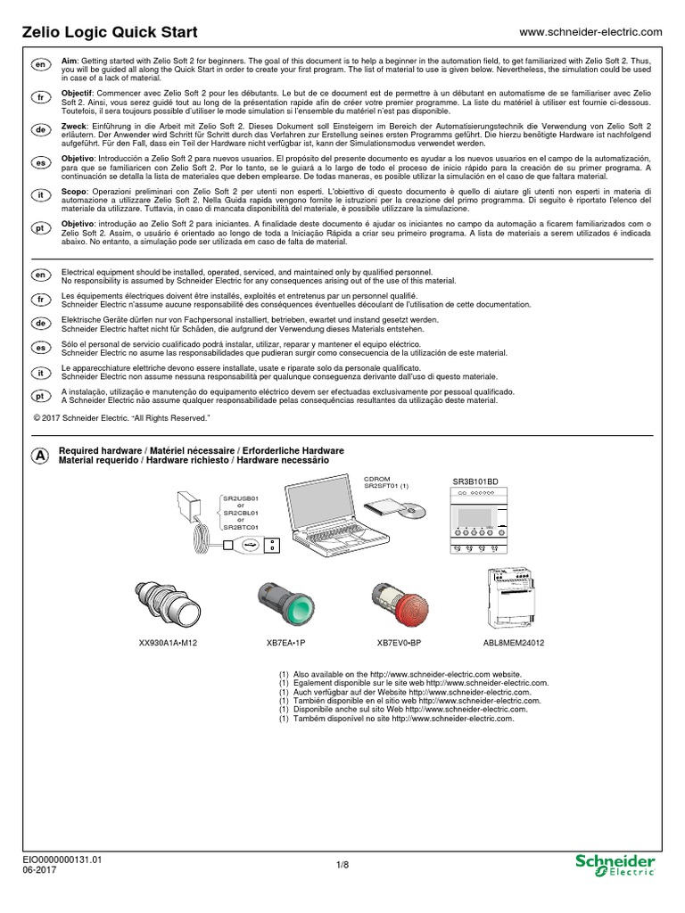 Zelio Logic Quick Start | PDF | Electronic Engineering | Equipment