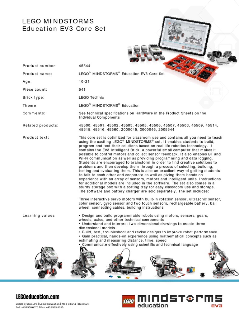 Core Set Product Sheet PDF | PDF | Lego | Computing