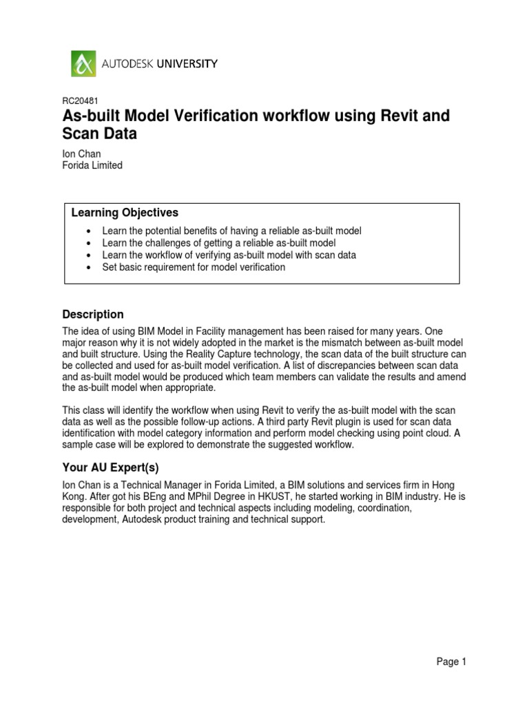 As-Built Model Verification in Revit | PDF | 3 D Modeling | Building ...