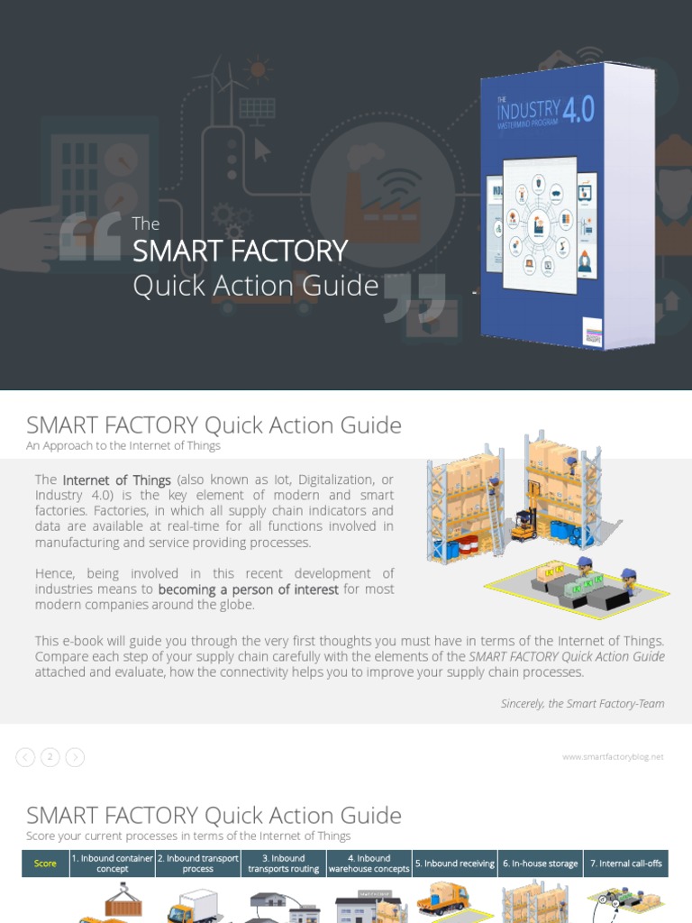 Smart Factory Quick Action Guide | PDF | Internet Of Things | Warehouse