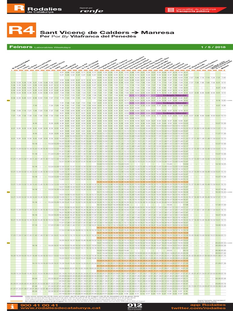 R4 Rodalies Catalunya | PDF
