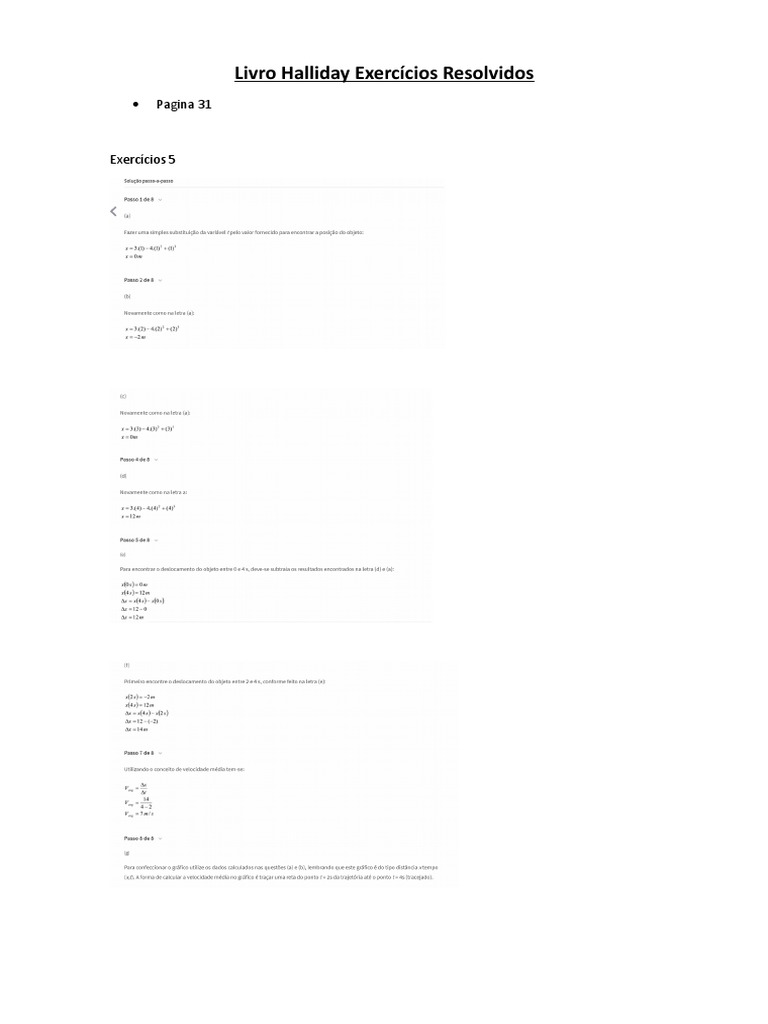Livro Halliday Exercícios Resolvidos | PDF
