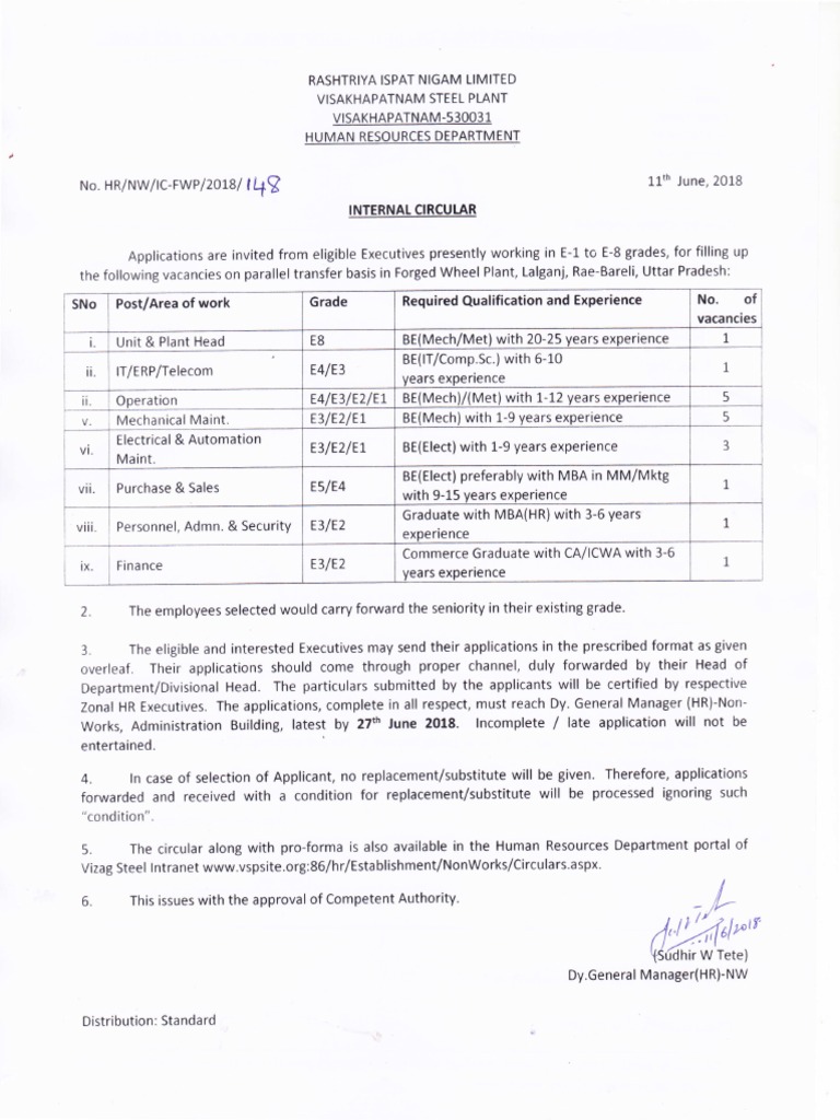 Internal Circular For FWP | PDF | Nature