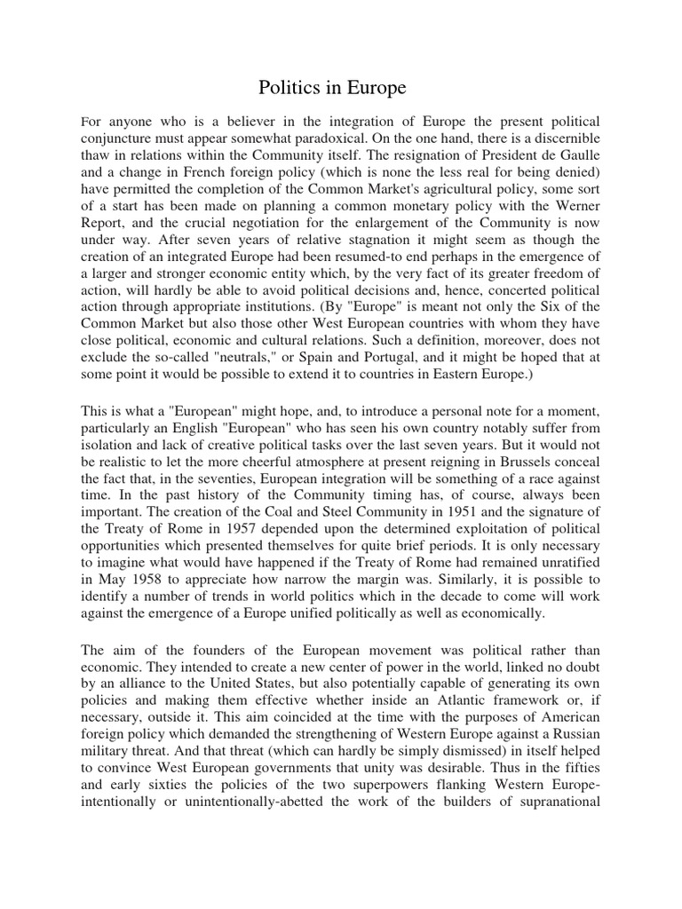 Politics in Europe | PDF | European Union | Soviet Union
