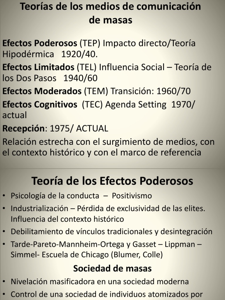 Efectos Poderosos y Limitados | PDF | Propaganda | Población