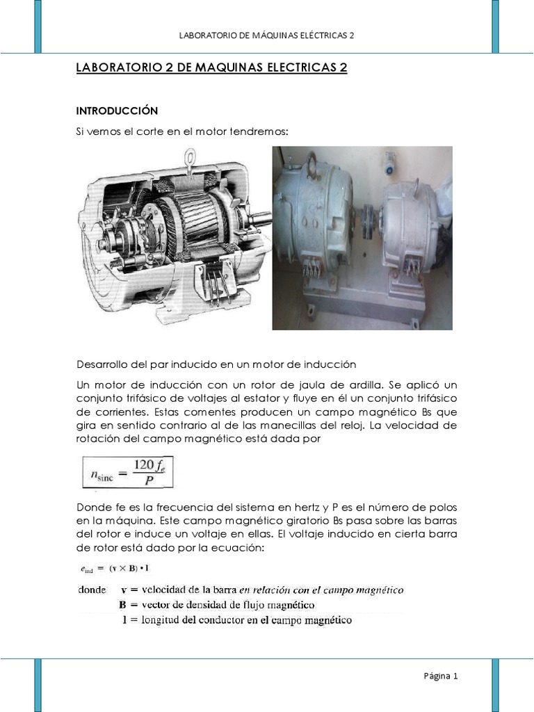 Laboratorio 2 de Maquinas Electricas 2 | PDF | Fuerza | Magnetismo