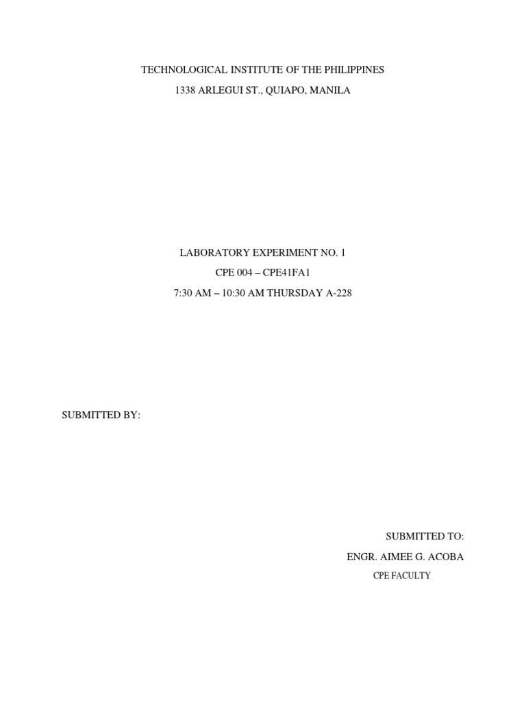 CPE 004 Lab Format | PDF