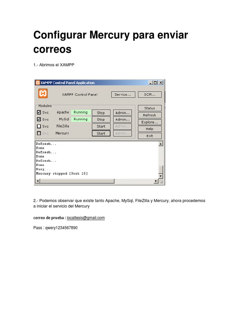 Configurar Mercury | PDF | Protocolos de capa de aplicación | Redes de ...