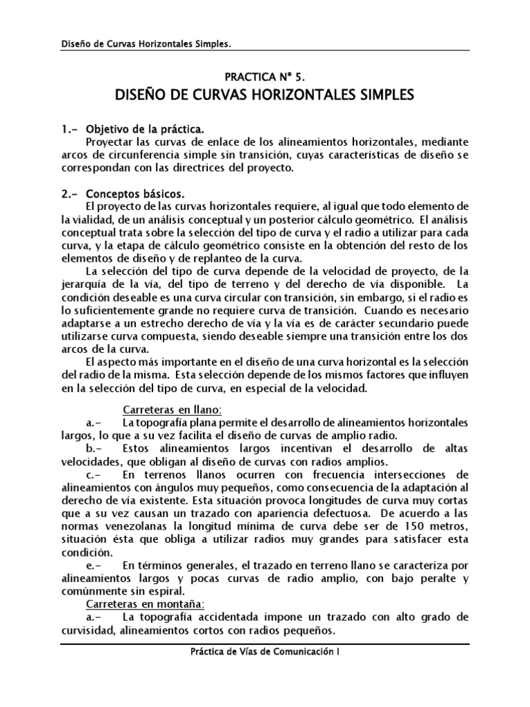 Practica #4 Diseño de Curvas Simples | PDF | Curva | Geometría