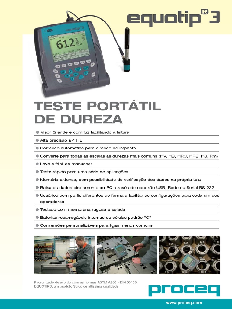 Equotip 3 | PDF | Dureza | Armazenamento de dados de computador