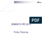Rombo Cemento CPC 30R | PDF | Hormigón | Cemento