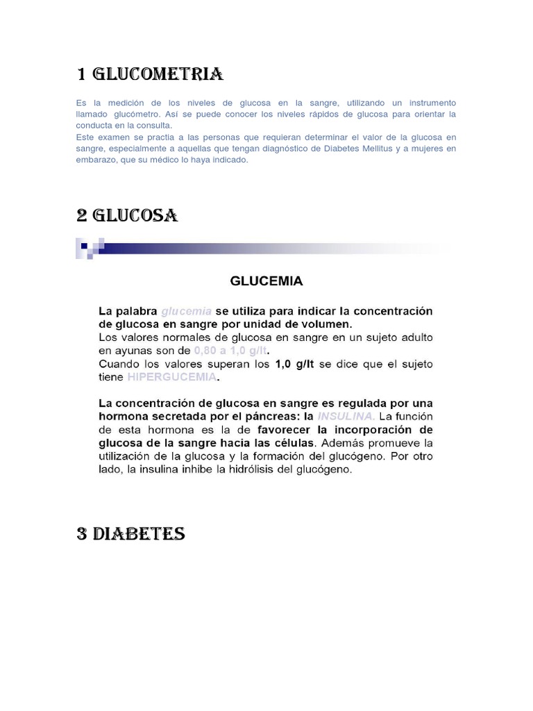 1 Glucometria | PDF | Salud y bienestar