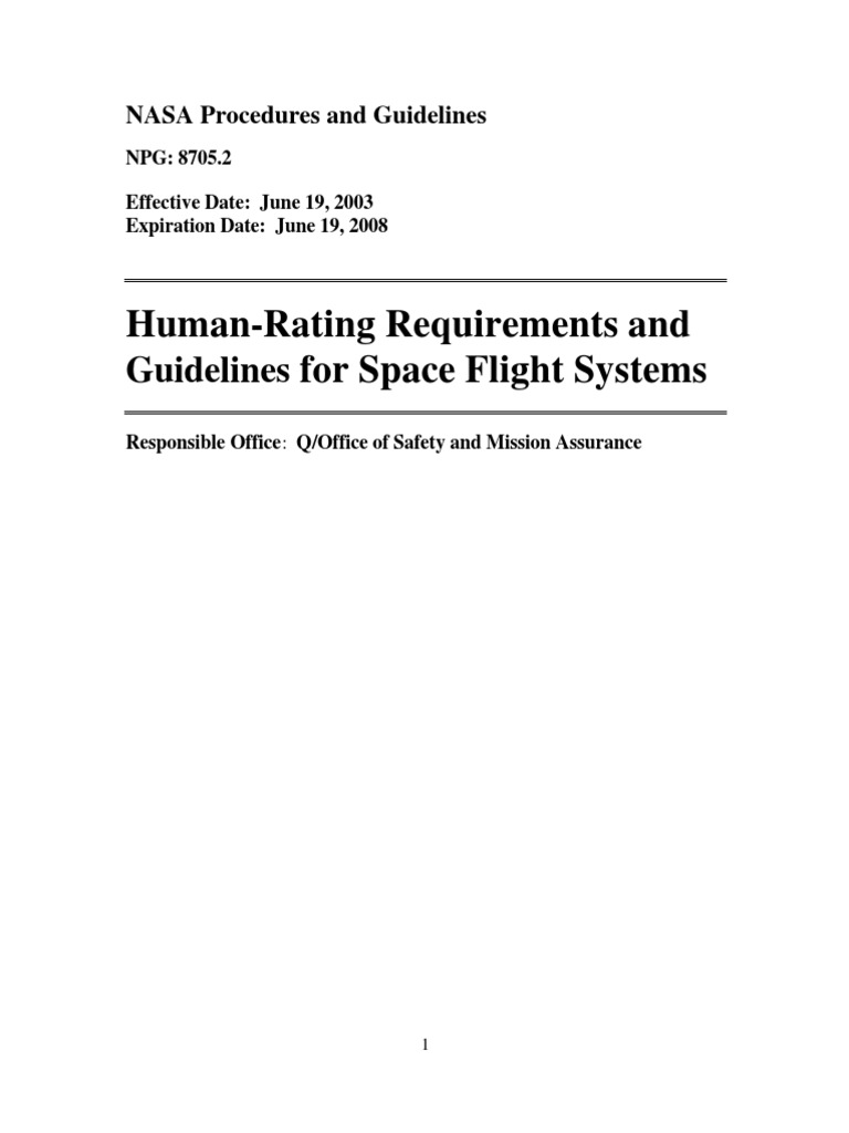 NASA Human Systems | PDF | Reliability Engineering | Nasa