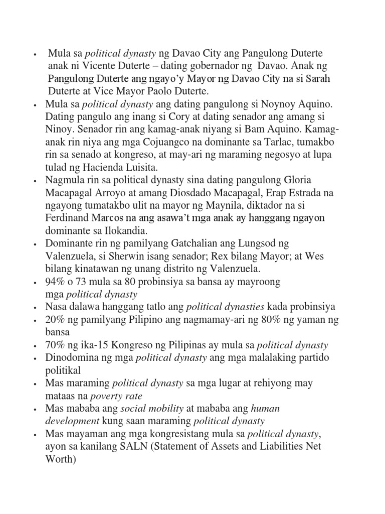 Political Dynasty | PDF