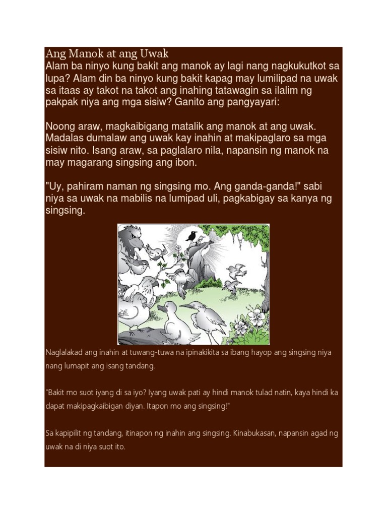 Ang Manok at Ang Uwak | PDF