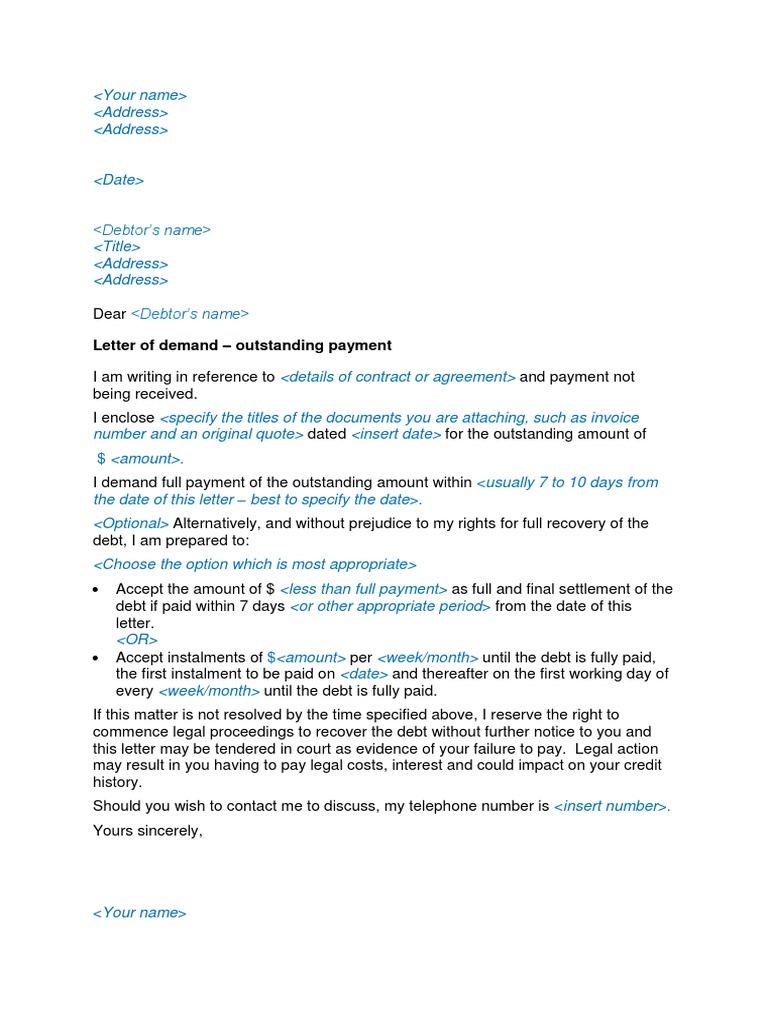 Demad For Payment | PDF