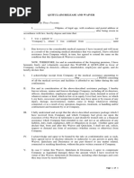 SENA FORM No. 5 - Quitclaim and Release | PDF | Employment | Government