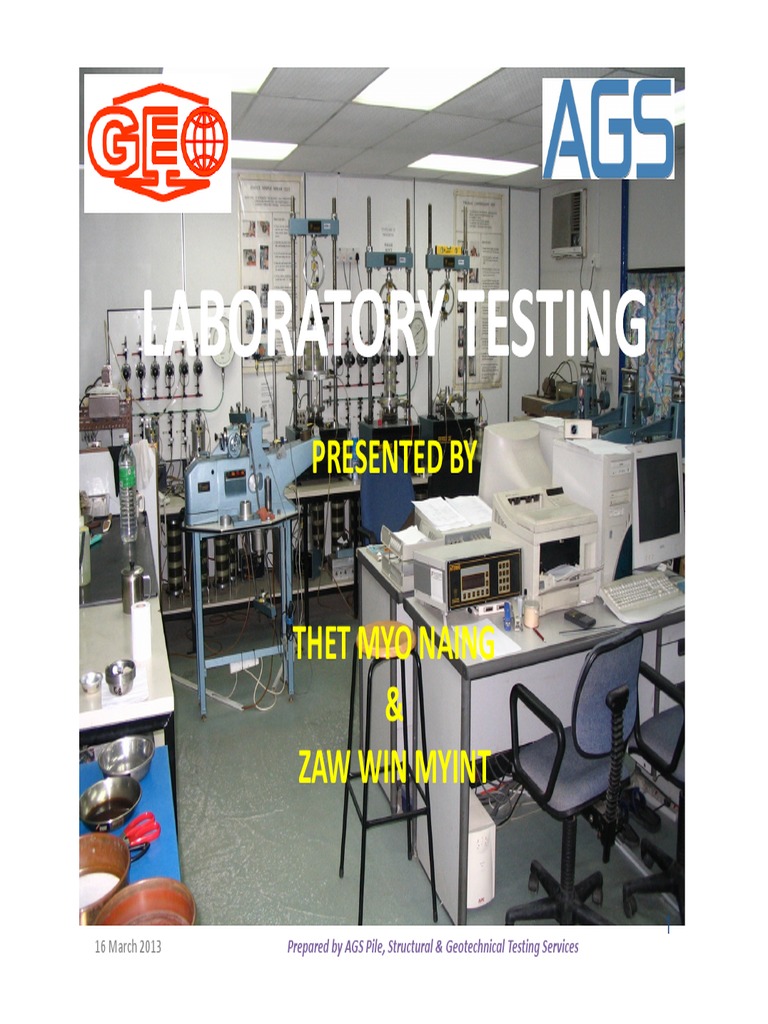 Laboratory Testing Laboratory Testing: Presented by | PDF ...