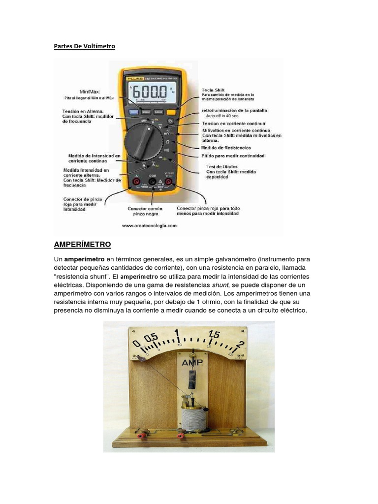 Partes de Voltímetro | PDF