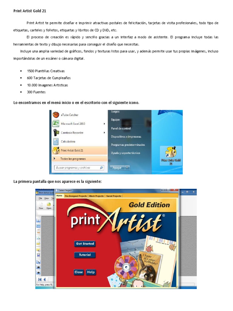 Print Artist Gold 21 Practicas | PDF | Point and Click | Software