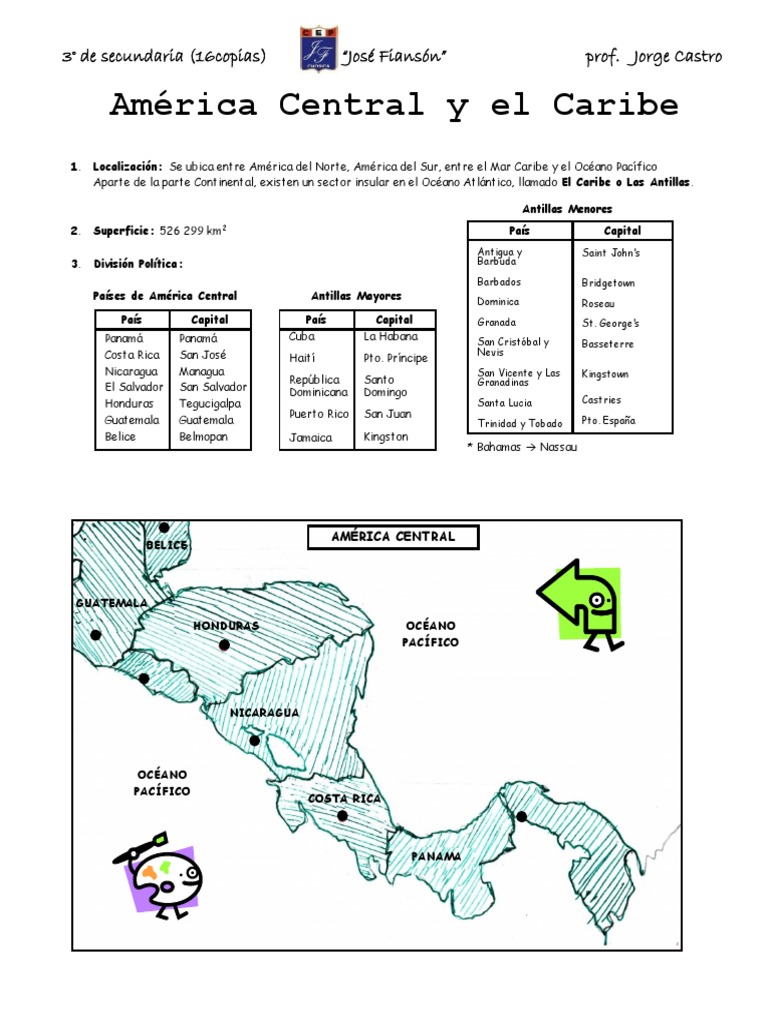 División Política de América Central y el Caribe | PDF | Antillas ...