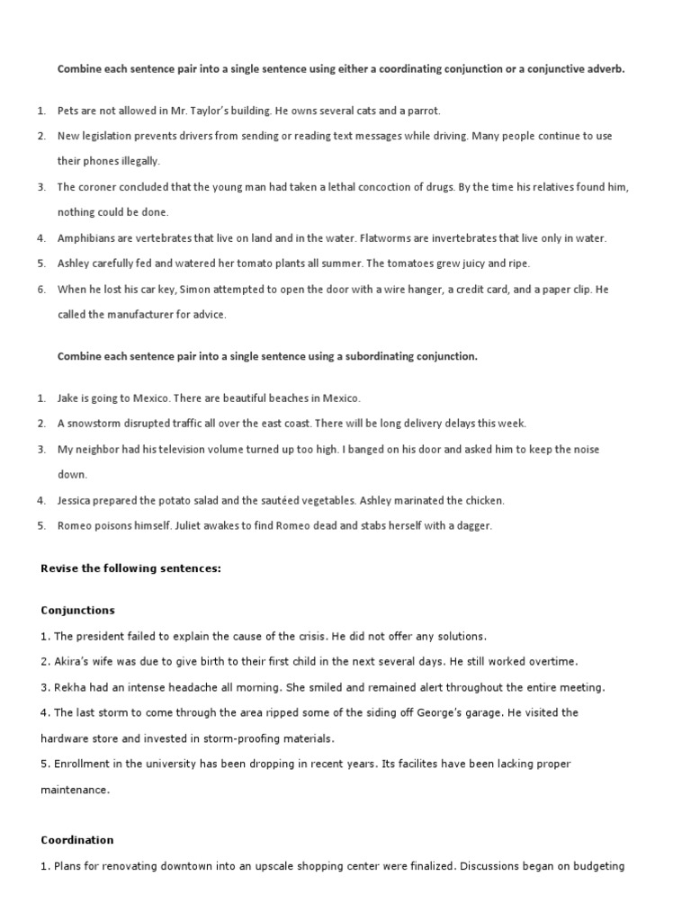 Syntax 2 - 1 Exercises | PDF