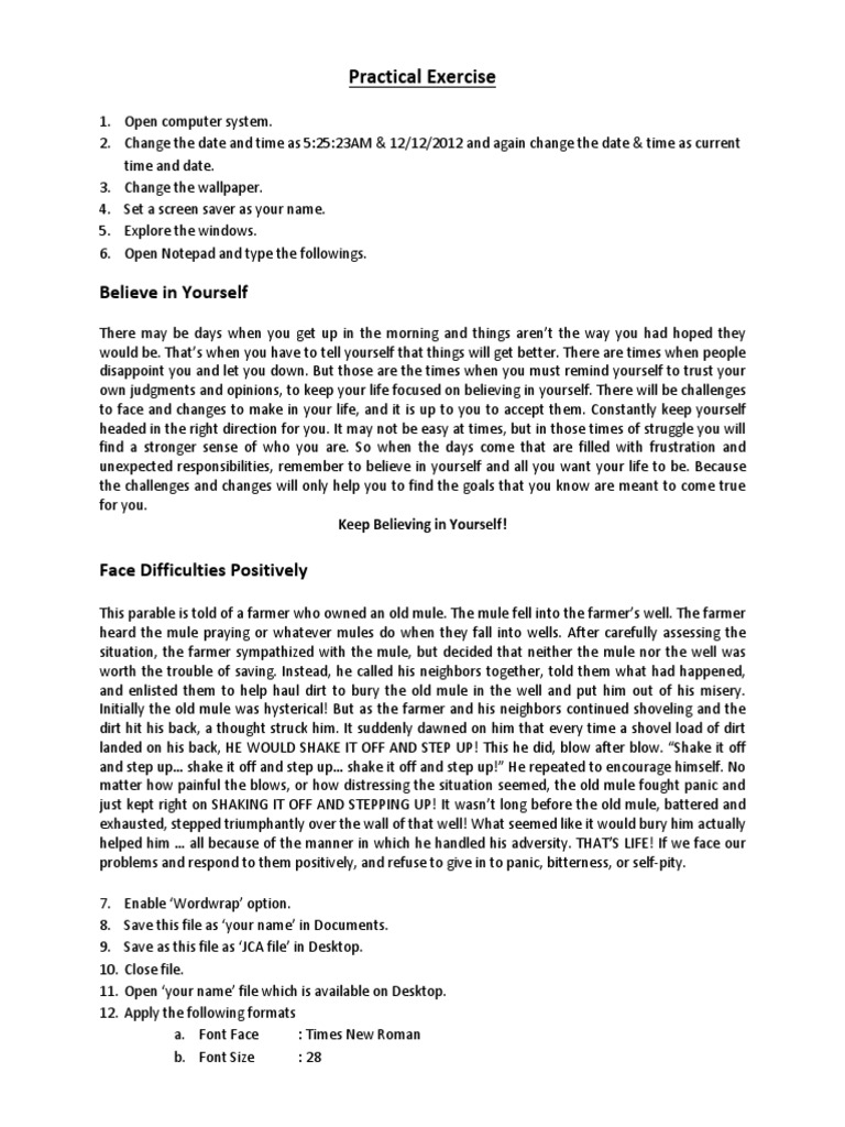 Computer Basics Practical Assignment | PDF | The Coca Cola Company ...