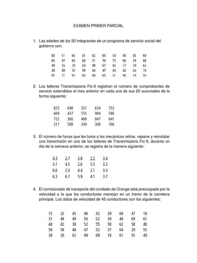 Examen Primer Parcial | PDF