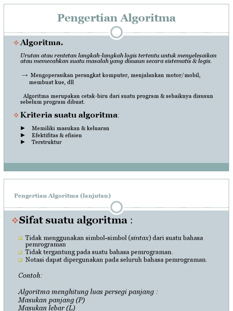 Algoritma, Flowchart & Pemrograman | PDF