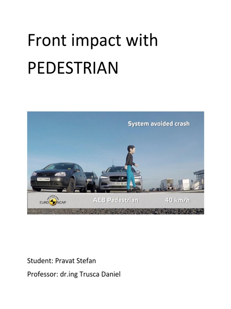 Pedestrian Safety in Vehicle Impact Tests | PDF | Automobiles