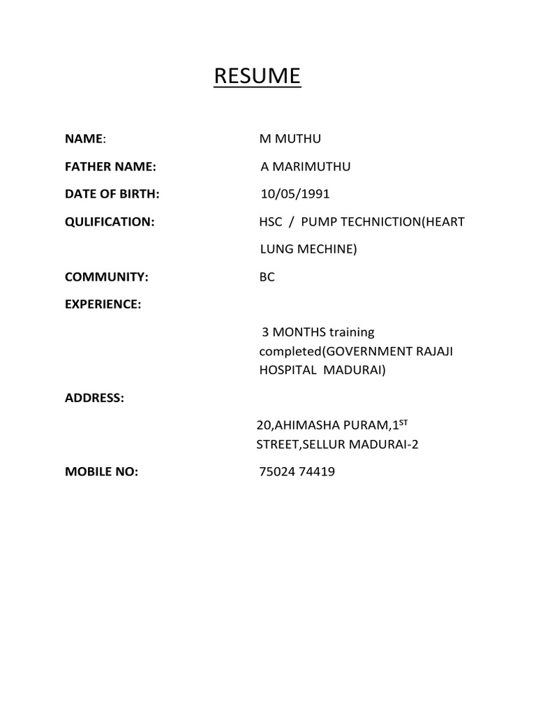 Muthu Resume | PDF