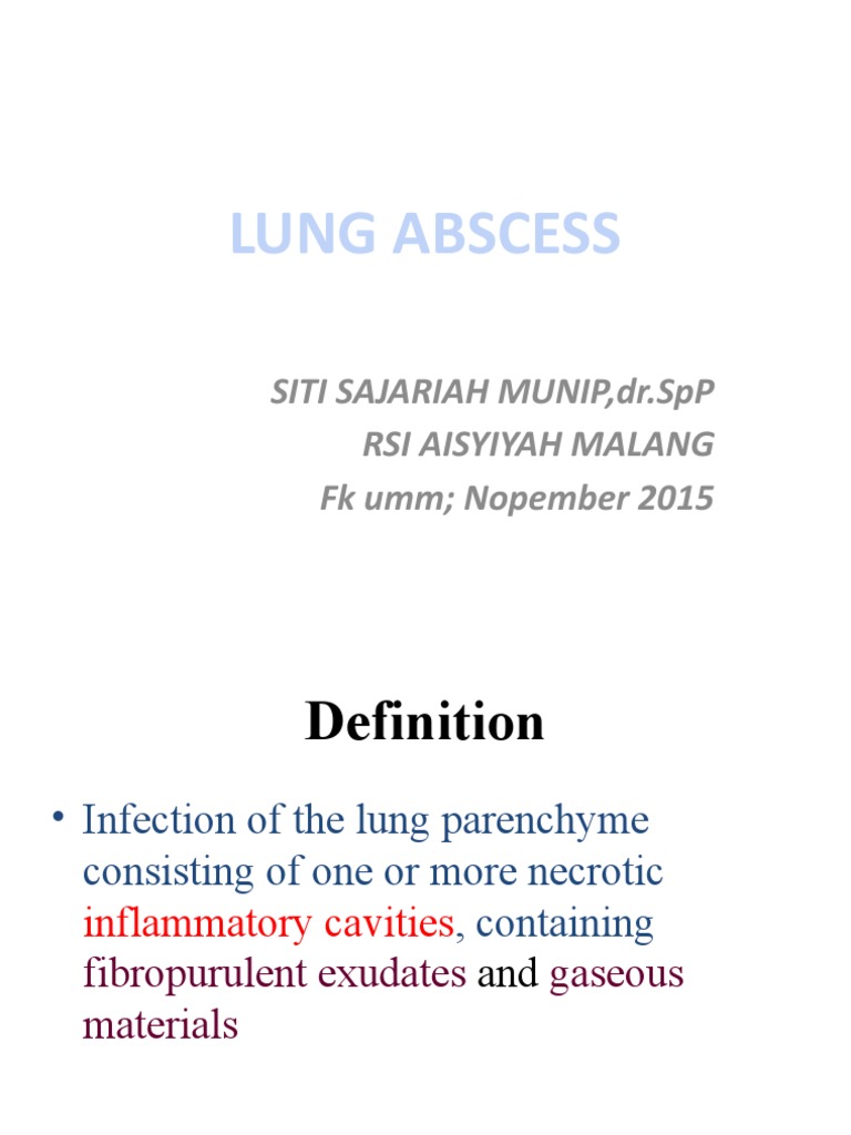 Understanding Lung Abscess: Causes & Treatment | PDF | Lung | Thorax