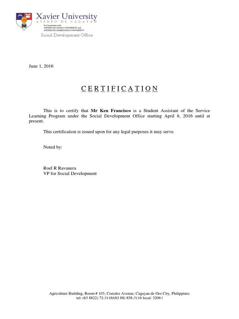 SA Certification | PDF