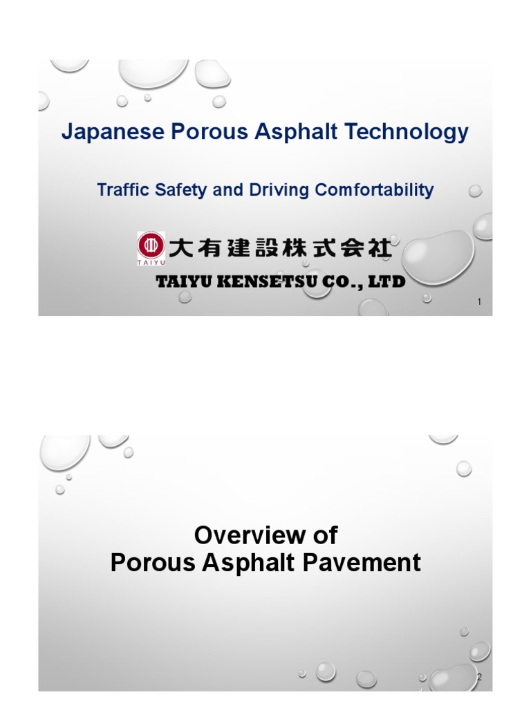 Japanese Porous AsphaltTechnology | PDF | Road Surface | Road