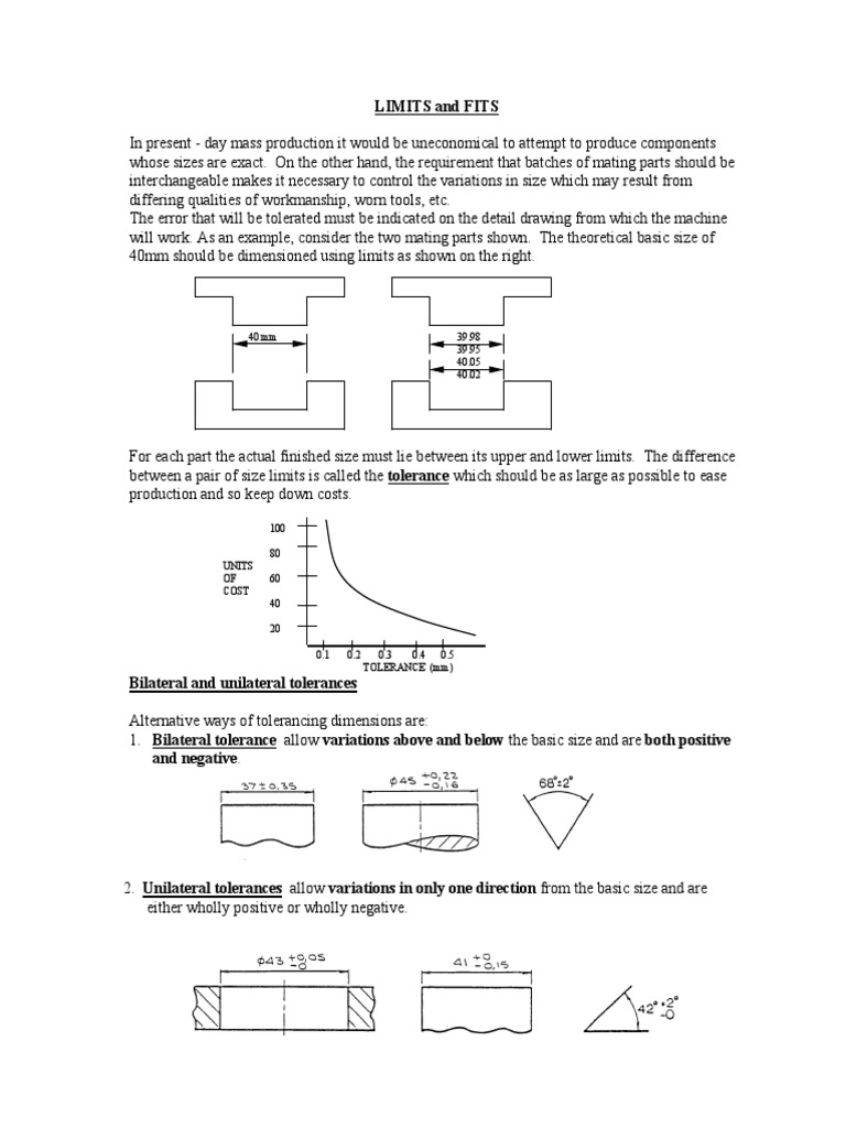 Limits&Tolerances | PDF | Engineering Tolerance | Mechanical Engineering